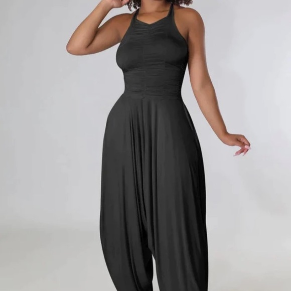 Pants & Jumpsuits | Two Piece Harem Pant Set Black Color | Poshmark